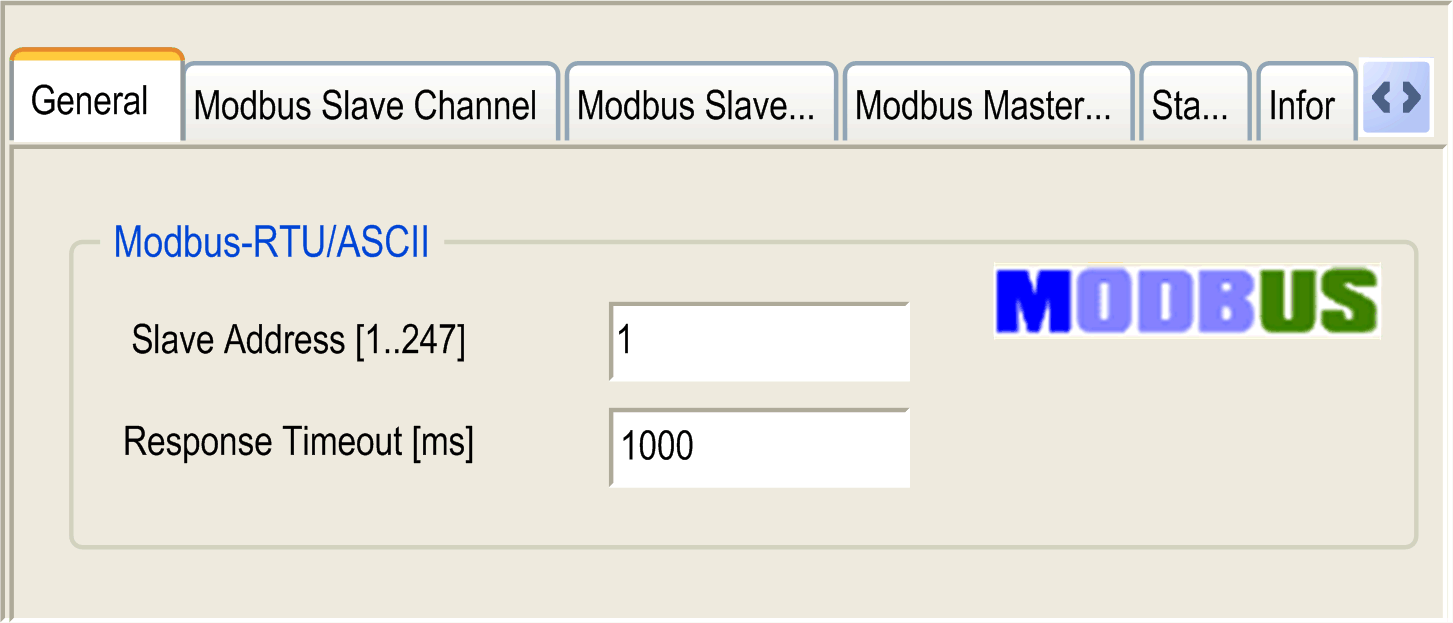 Modbus Serial Line Configuration